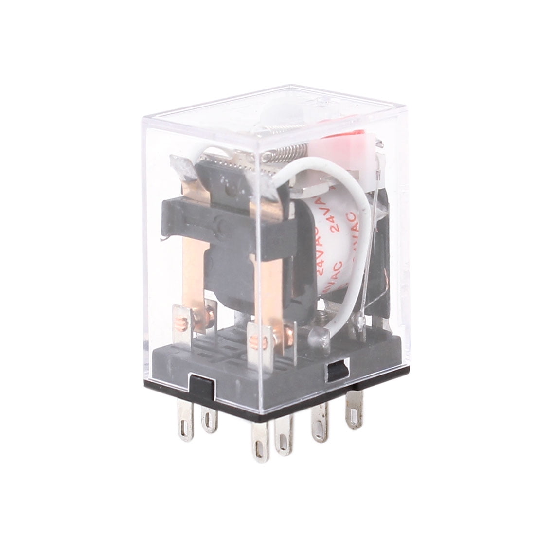 Uxcell HH52PL AC 24V Coil 8 Pins DPDT Red LED Indicator Light Power ...