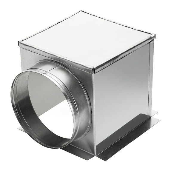 Uxcell HVAC 90 Degree Ceiling Register Box, 9" x 9" x 8" Galvanized ...