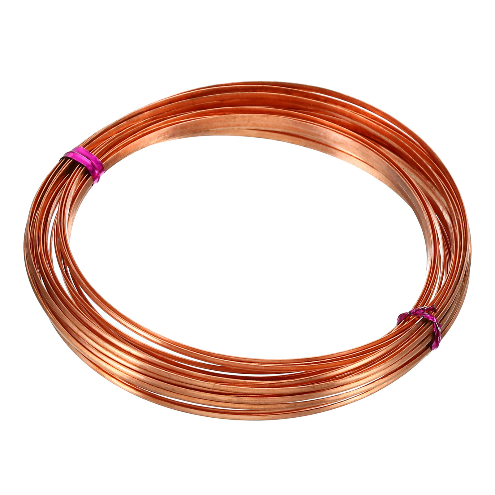 Uxcell Half Hard Copper Wire, 15Gauge/1.5*0.6mm Diameter 6m Half Round ...
