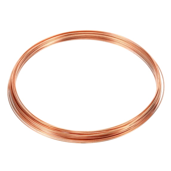 Uxcell Half Hard Copper Wire, 23Gauge/0.6mm Diameter 7m/22.96ft Spool ...