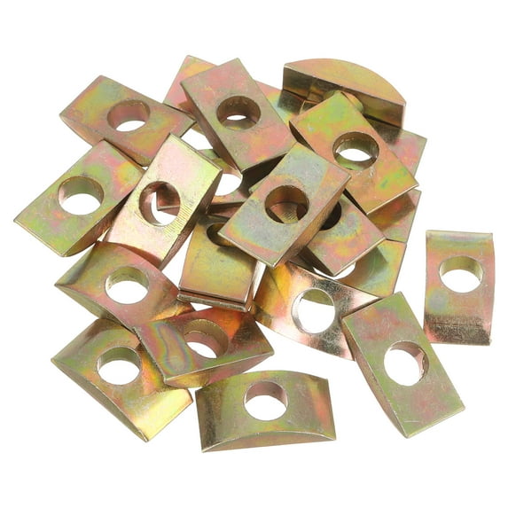 Uxcell Half Moon Nuts Washers, Iron Solid Half Moon Lock Washer, Bronze ...