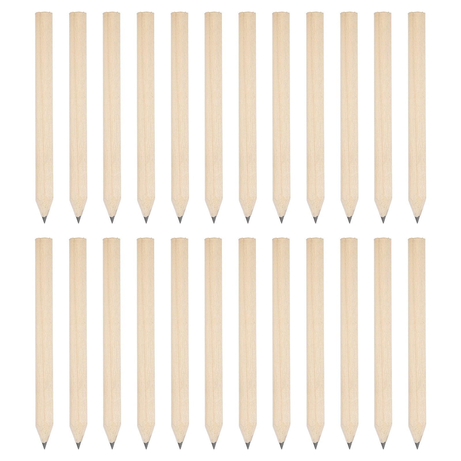 Uxcell Half Pencils Bulk, 24 Pack Pre-Sharpened Short Hexagon Wooden ...