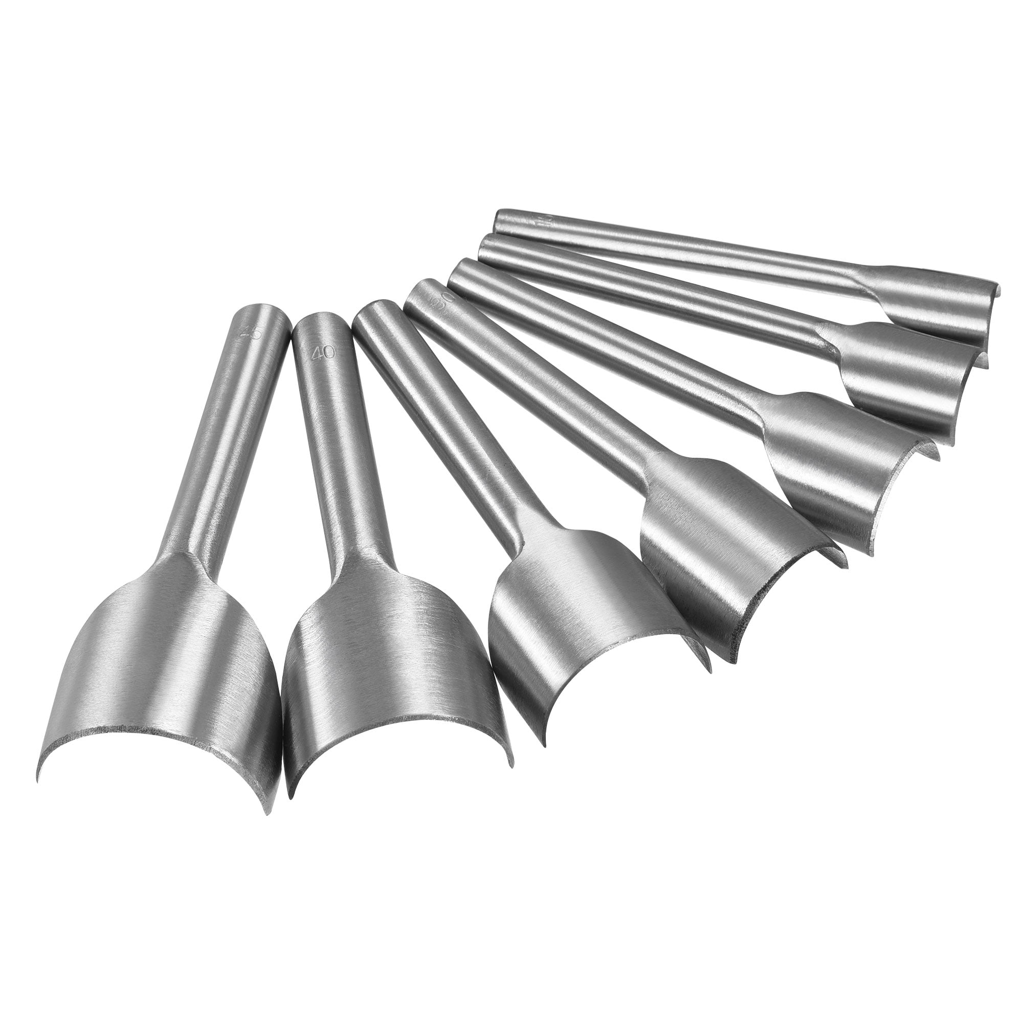 Uxcell Half-Round Leather Cutter Punch 15-45mm Strap End Punch Tool Set ...