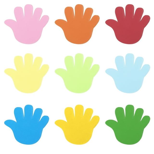 Uxcell Hand Cutouts Paper Hands, Colorful Hand Cutout for Classroom ...