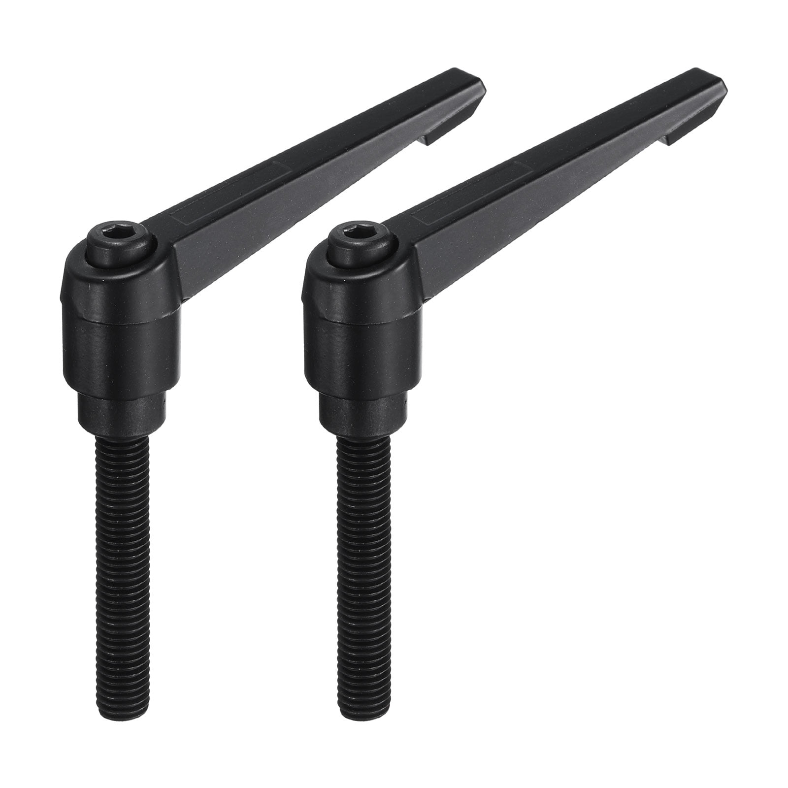 Uxcell Handles Adjustable Clamping Lever Push Button Ratchet Male Threaded Stud 2 Pack M10 x ...