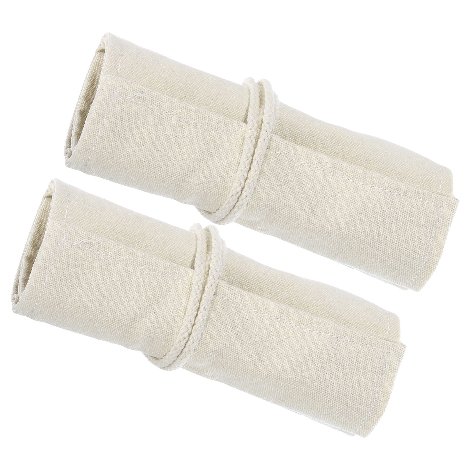 Uxcell Handmade 24 Slots Roll Up Pencil Case, 2 Pack Canvas Pencil Wrap ...