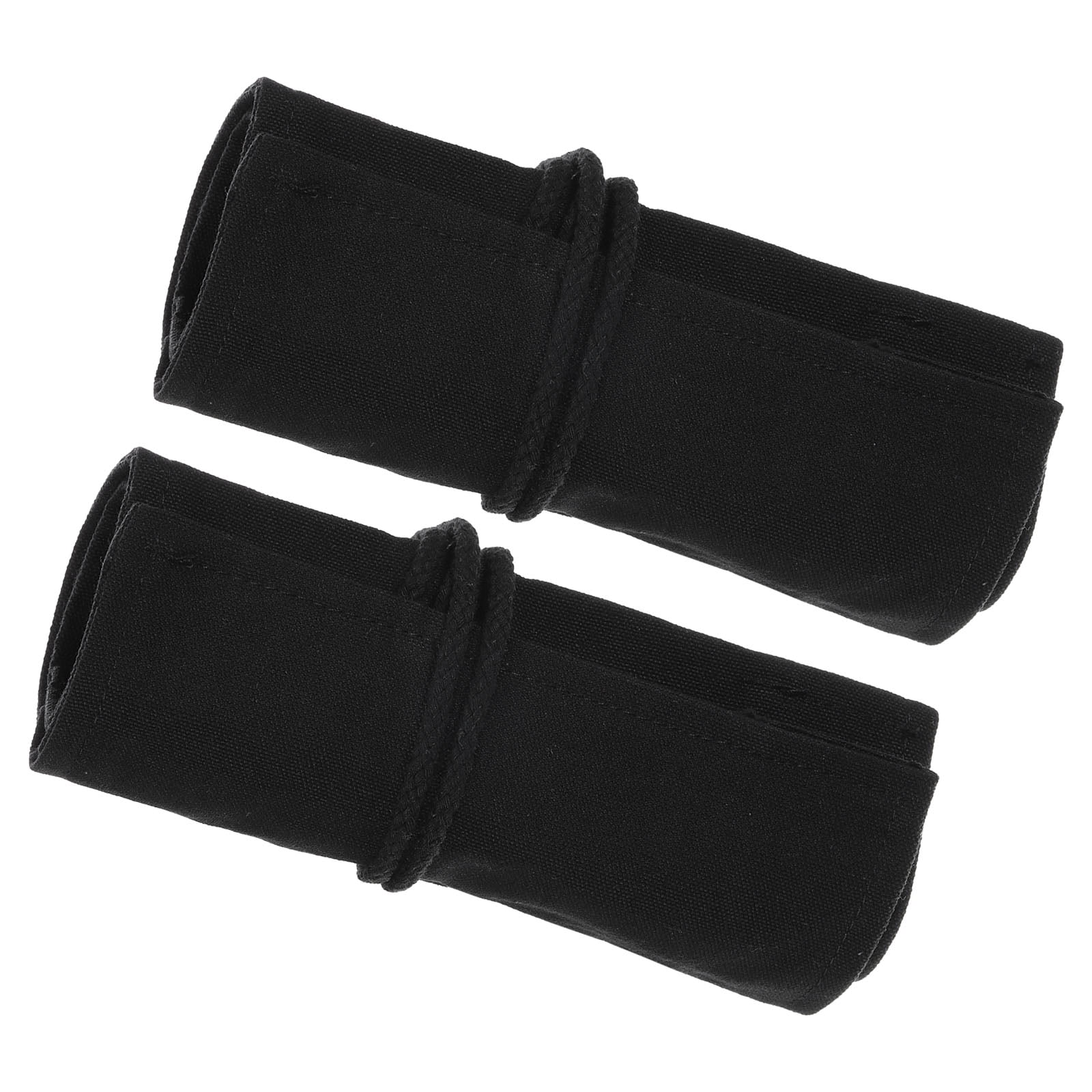Uxcell Handmade 36 Slots Roll Up Pencil Case, 2 Pack Canvas Pencil Wrap ...