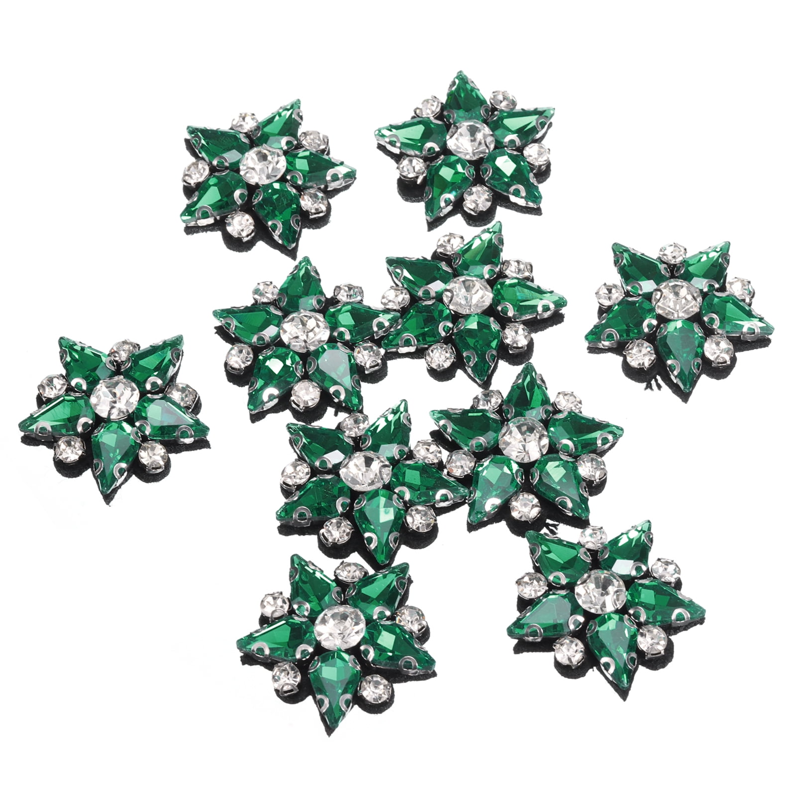 Uxcell Handmade Star Beaded Patches, 10Pcs Rhinestone Appliques Star ...