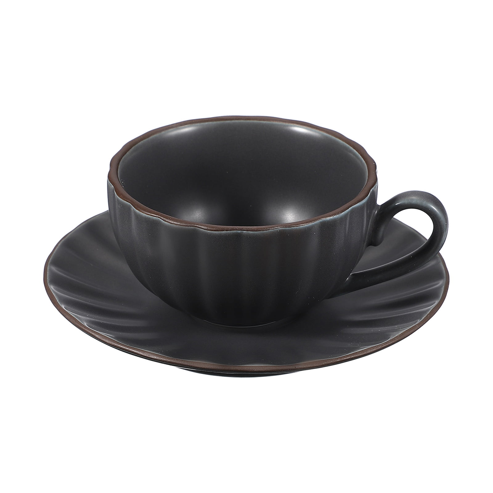 Uxcell Handmade Vintage Espresso Cups, 8 oz Coffee Cups and Saucers ...