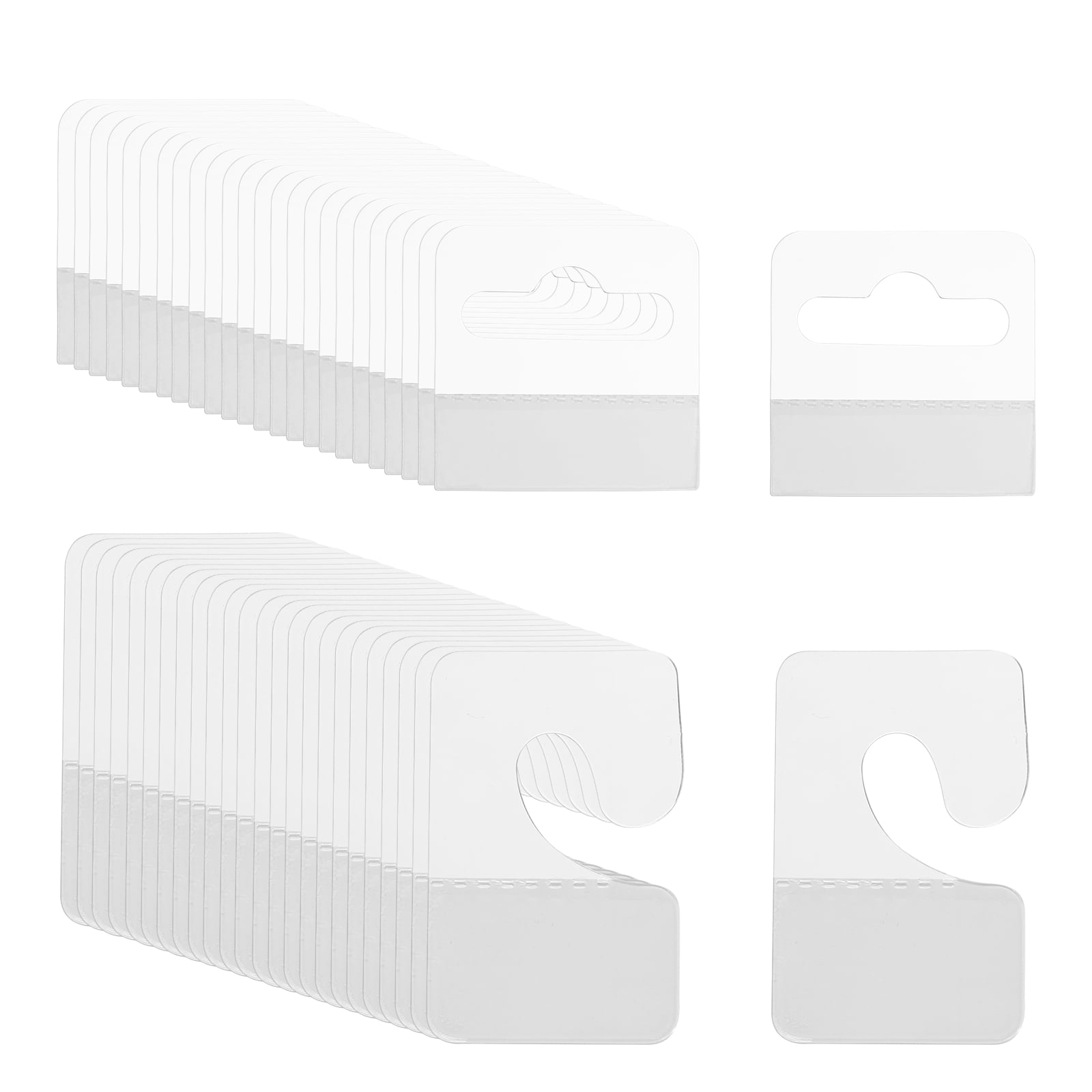 Uxcell Hang Tabs 1.1x1.7 / 1.6x1.6 Inch, 120 Pcs Clear Hanging Tags ...
