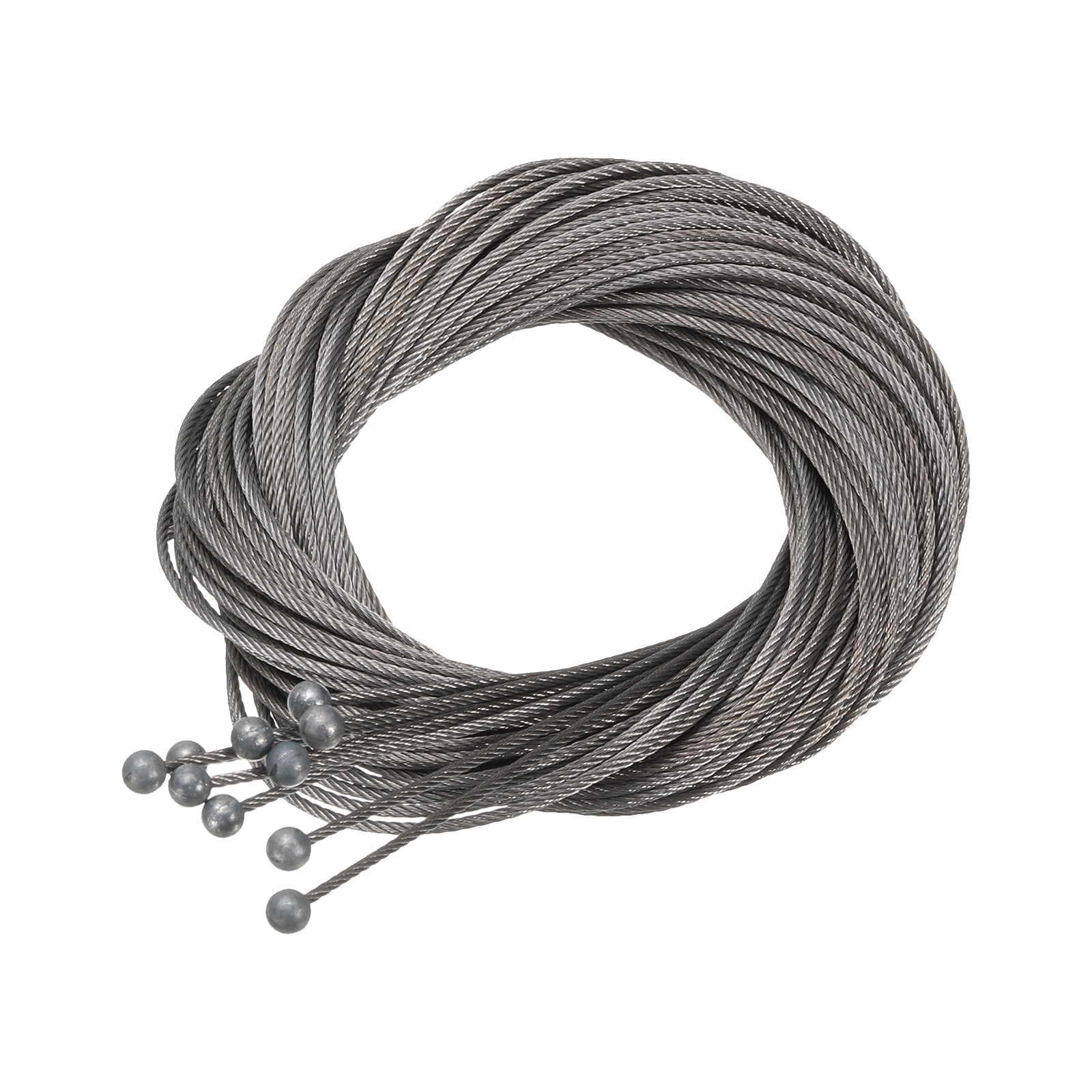 Uxcell Hanging Cable with Ball End, 6.56 Ft Stainless Steel Invisible ...