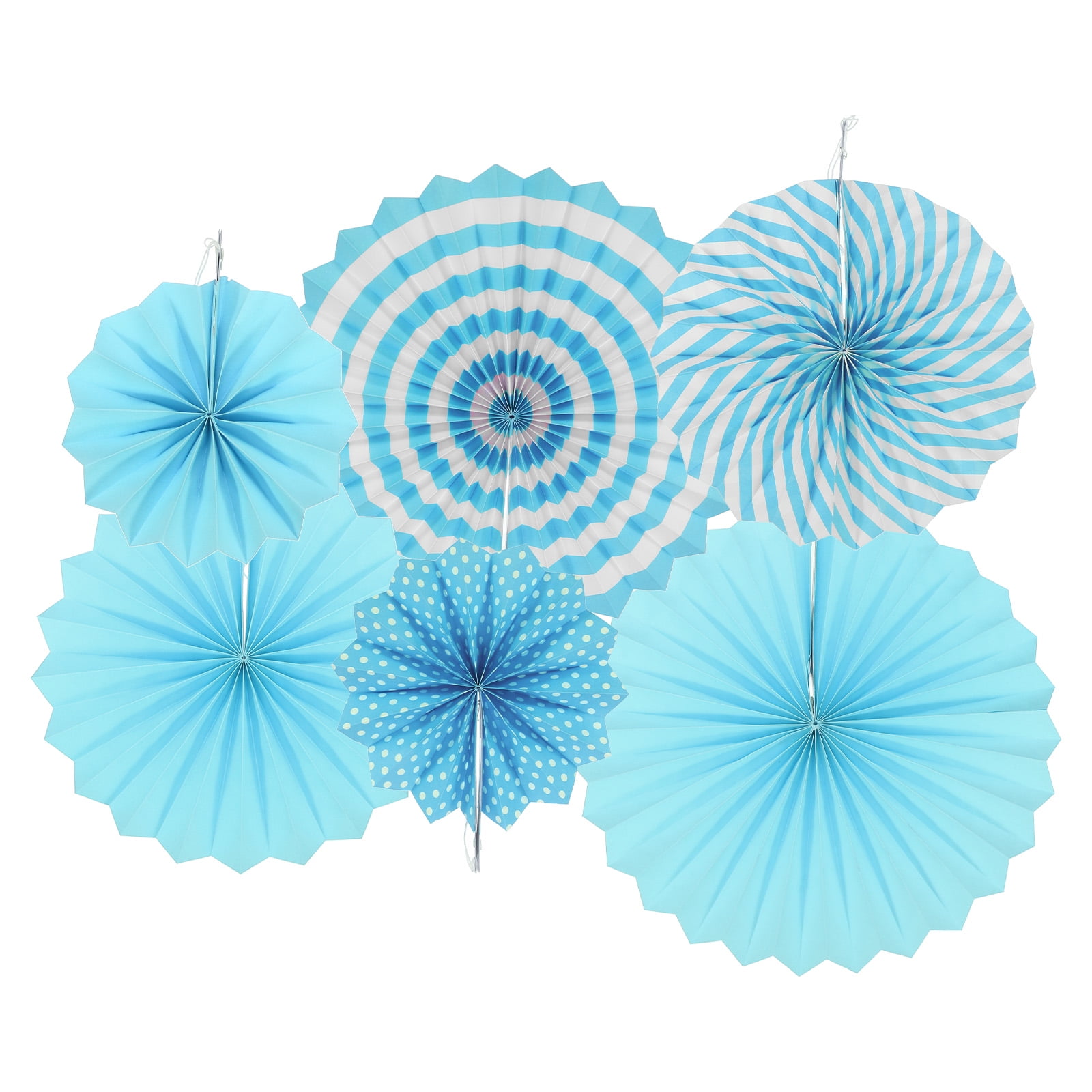Uxcell Hanging Paper Fans Party Set 12Pcs Round Pattern Hanging Paper ...