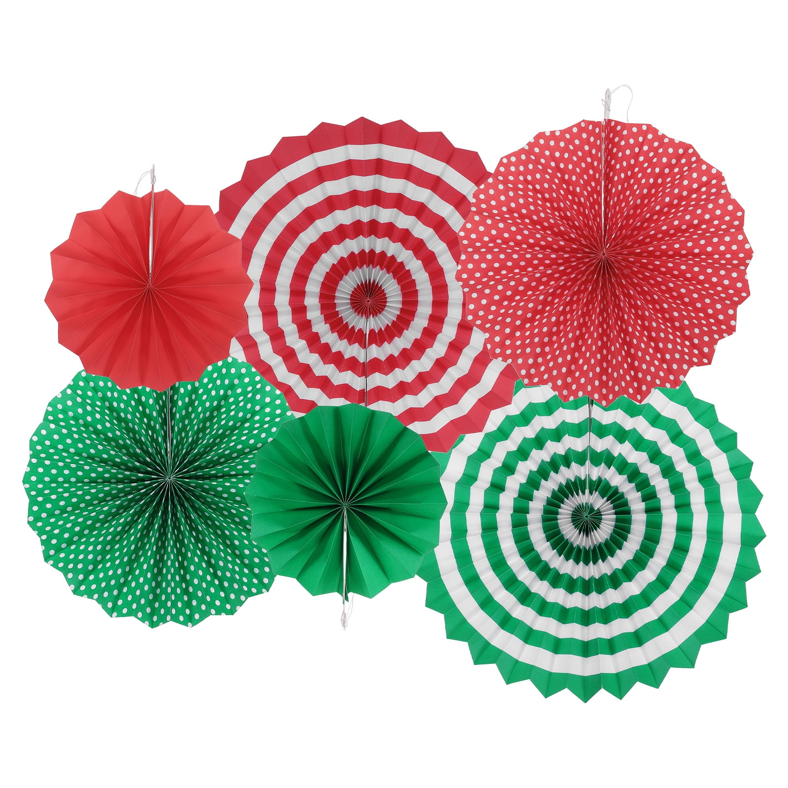 Uxcell Hanging Paper Fans Party Set 6Pcs Round Pattern Hanging Paper ...