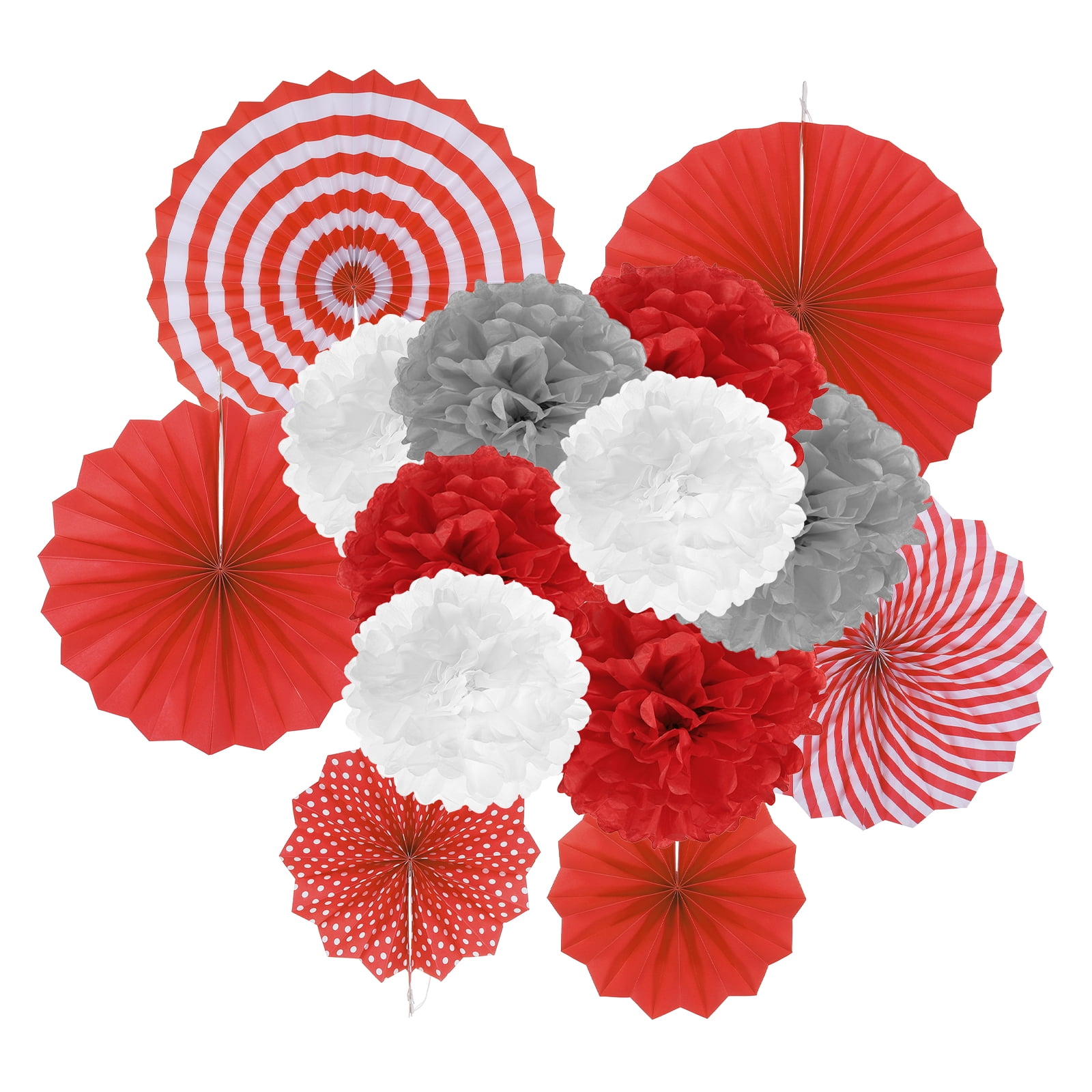 Uxcell Hanging Paper Fans Set Paper Flower Decorations for Party ...