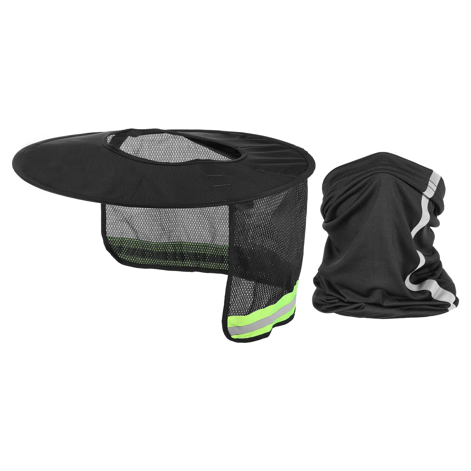 Uxcell Hard Hat Sun Shade, 2 Pack Mesh Full Brim and Neck Gaiter Scarf ...