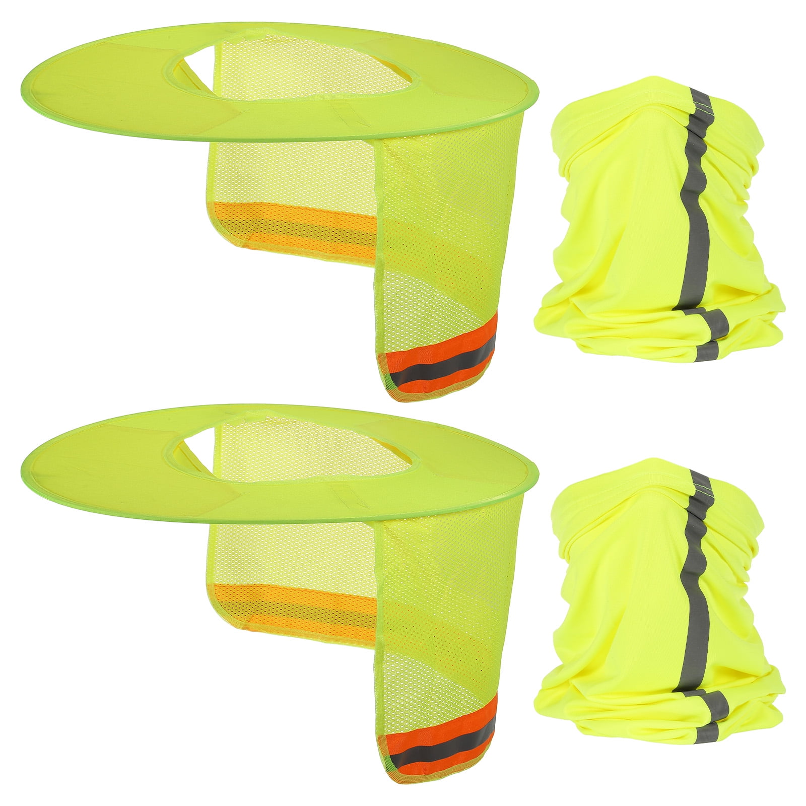 Uxcell Hard Hat Sun Shade, 4 Pack Mesh Full Brim and Neck Gaiter Scarf ...