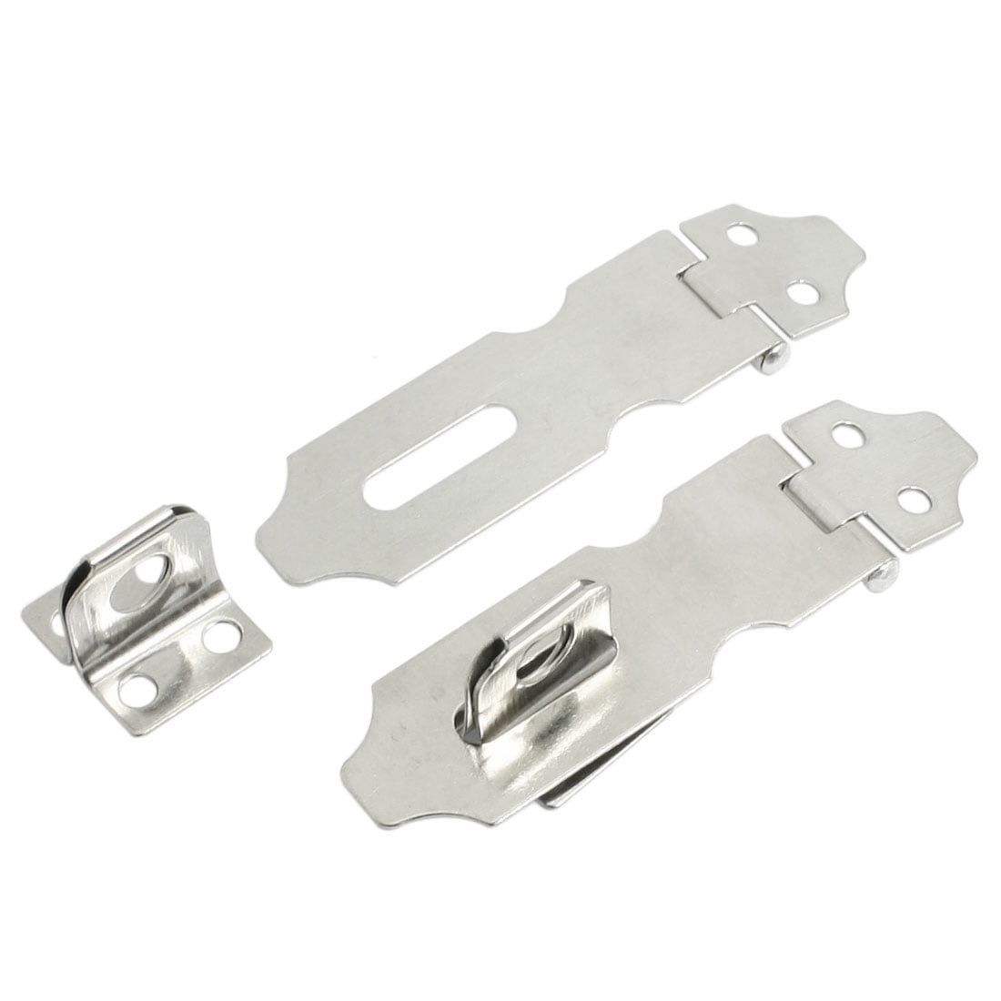 Uxcell Hardware Parts Silver Tone Metal Padlock Clasp 3" Long 2 Sets ...