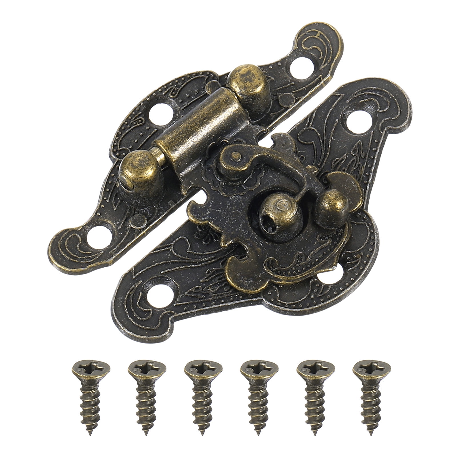 Uxcell Hasp Clasp Latch Lock, 48 x 37mm Decorative Retro Toggle Latch ...