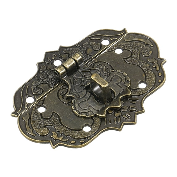 Uxcell Hasp Clasp Latch Lock, 71 x 53mm Decorative Retro Toggle Latch ...