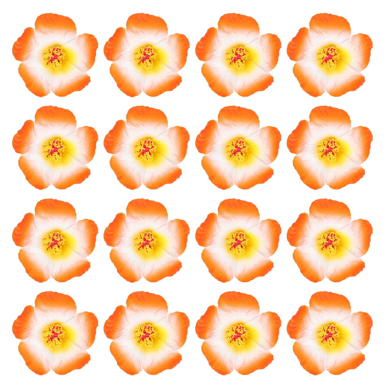 Uxcell Hawaiian Hibiscus Flowers, Artificial Flowers Hair Clip DIY Foam ...