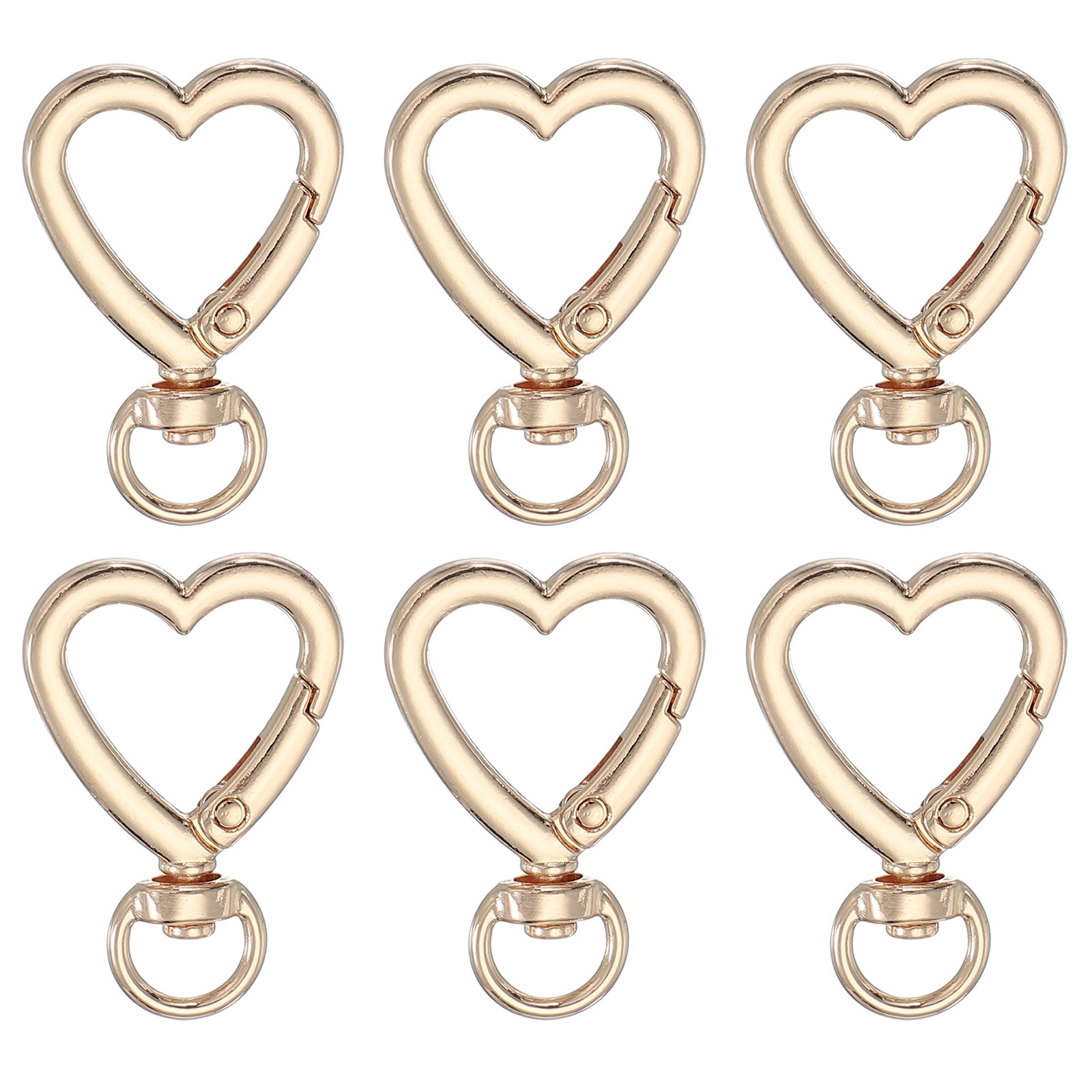 Uxcell Heart Shape Swivel Buckles, Zinc Alloy Spring Snap Keychain Clip ...