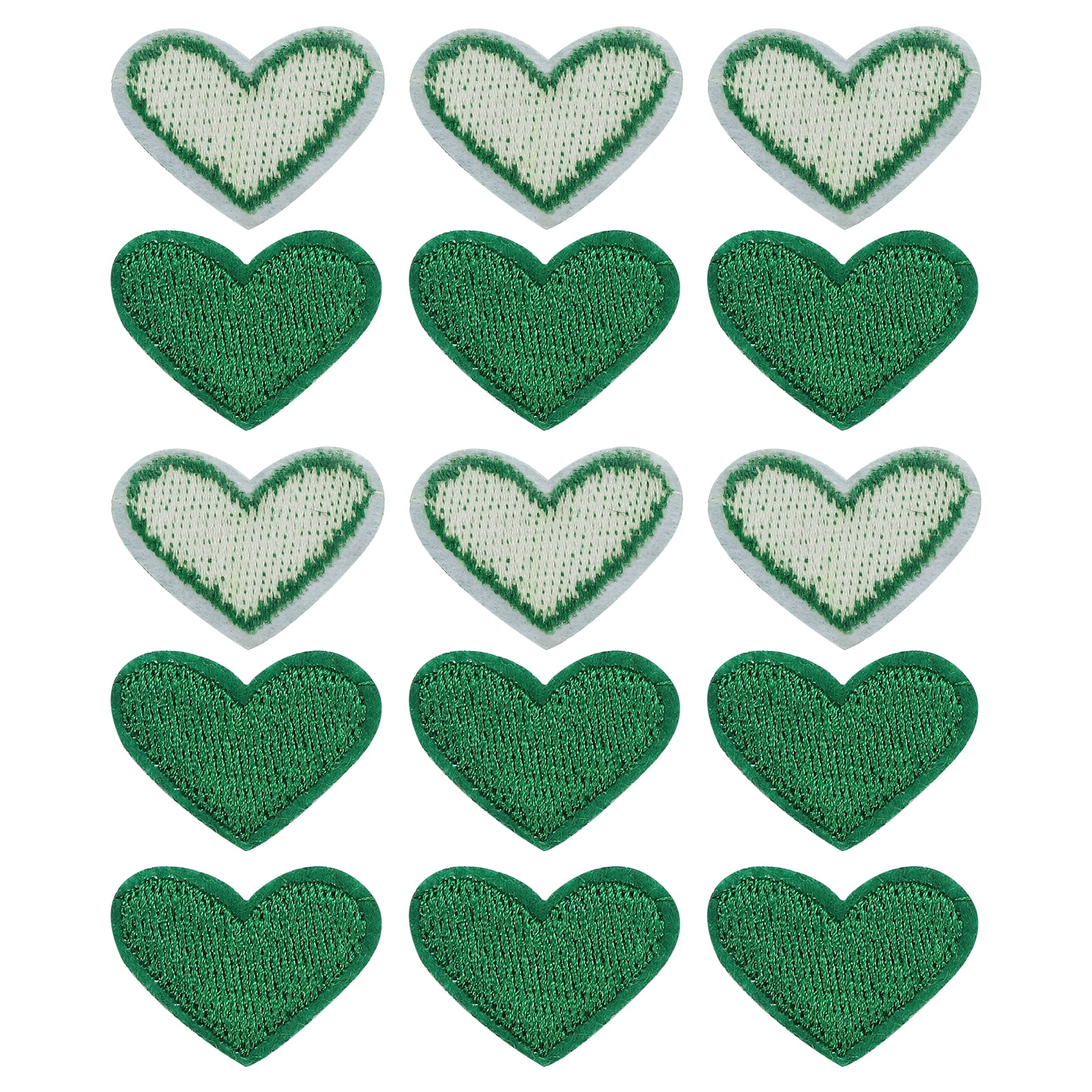 Uxcell Heart Shaped Patches Rose Pink Embroidered Sew on Love Applique ...