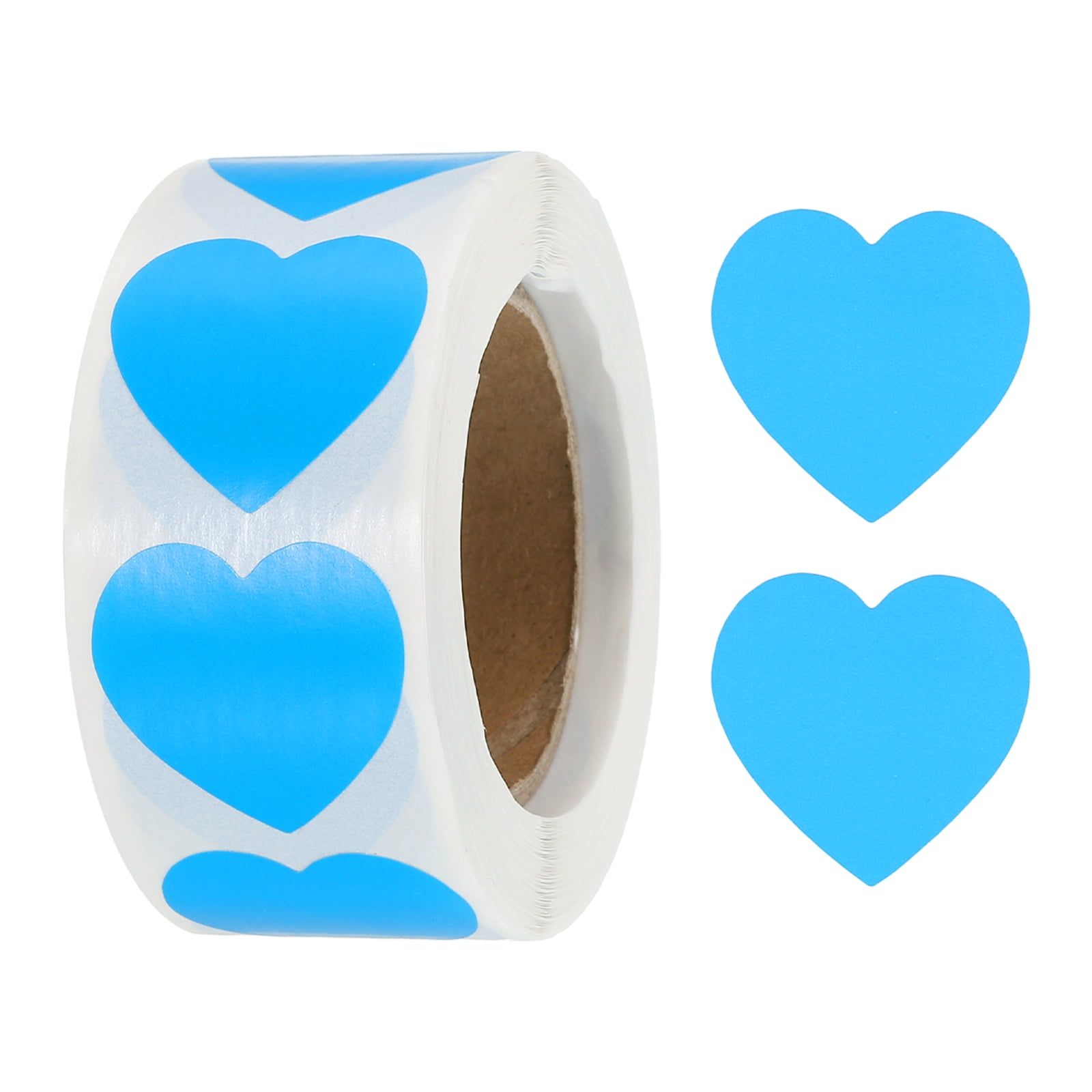 Uxcell Heart Shaped Sticker 1 Inch Self Adhesive Love Label for ...