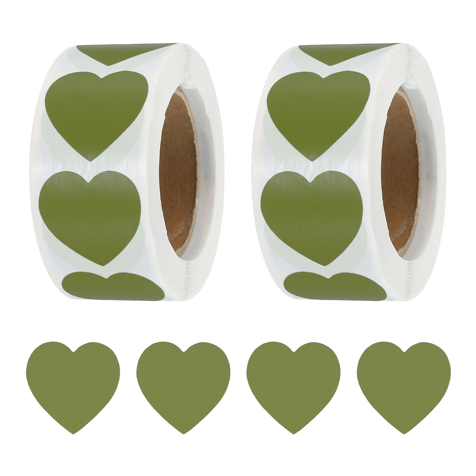 Uxcell Heart Shaped Sticker 1 Inch Self Adhesive Love Label for ...