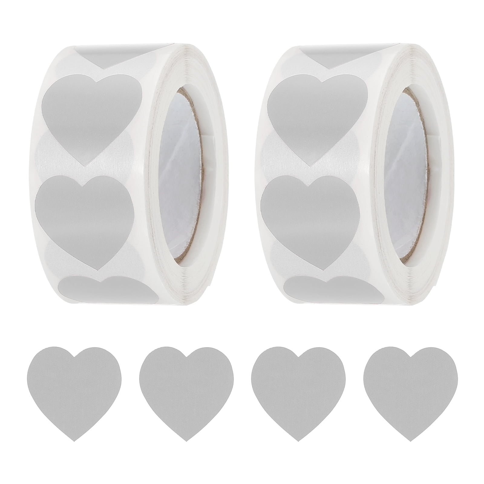 Uxcell Heart Shaped Sticker 1 Inch Self Adhesive Love Label for ...