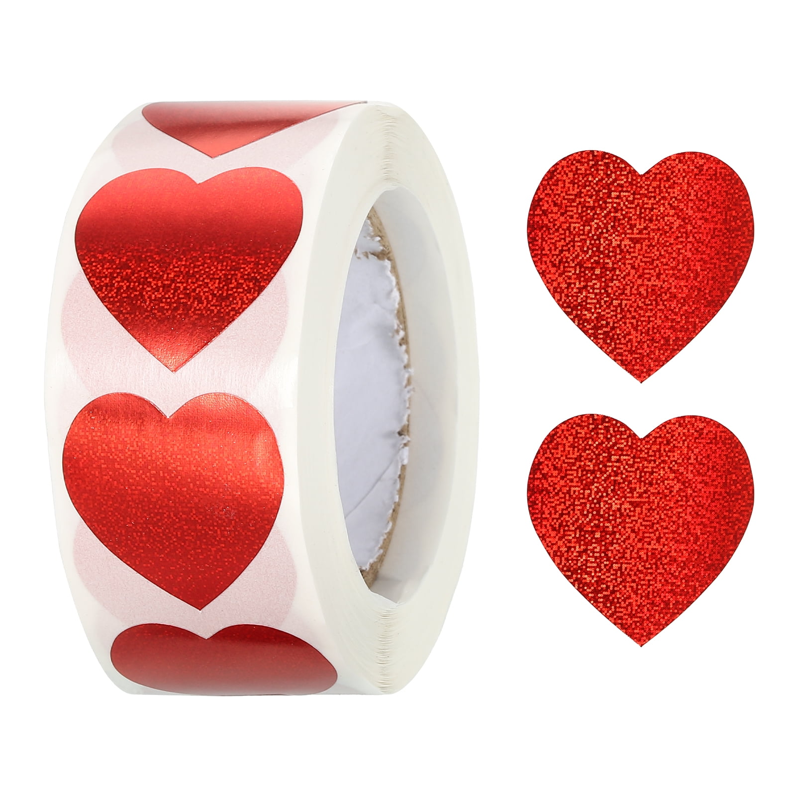 Uxcell Heart Shaped Sticker 1 Inch Self Adhesive Love Sticker Label for ...