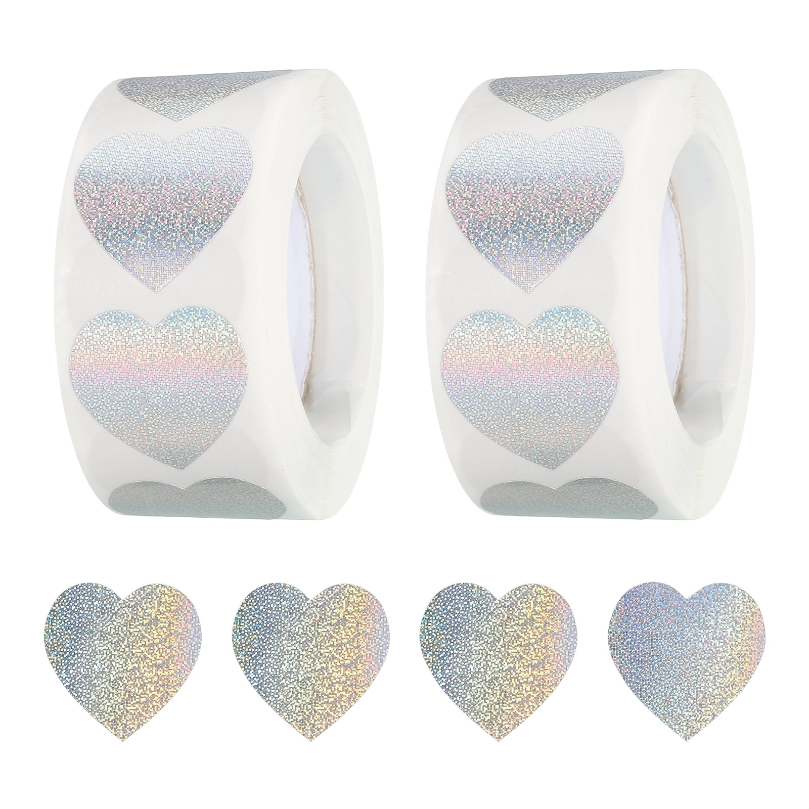 Uxcell Heart Shaped Sticker 1 Inch Self Adhesive Love Sticker Label for ...