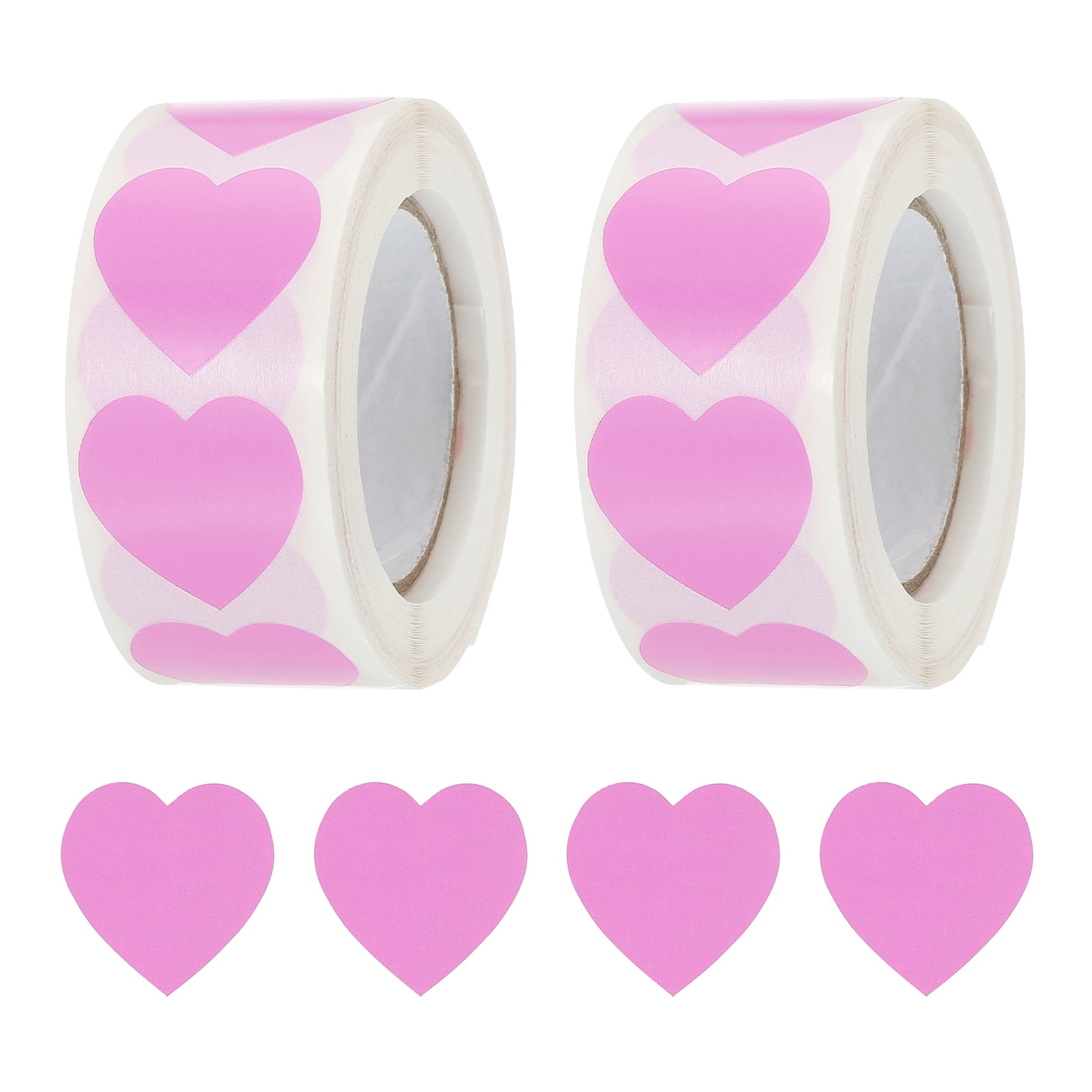 Uxcell Heart Shaped Sticker 1 Inch Self Adhesive Love Sticker Label for ...