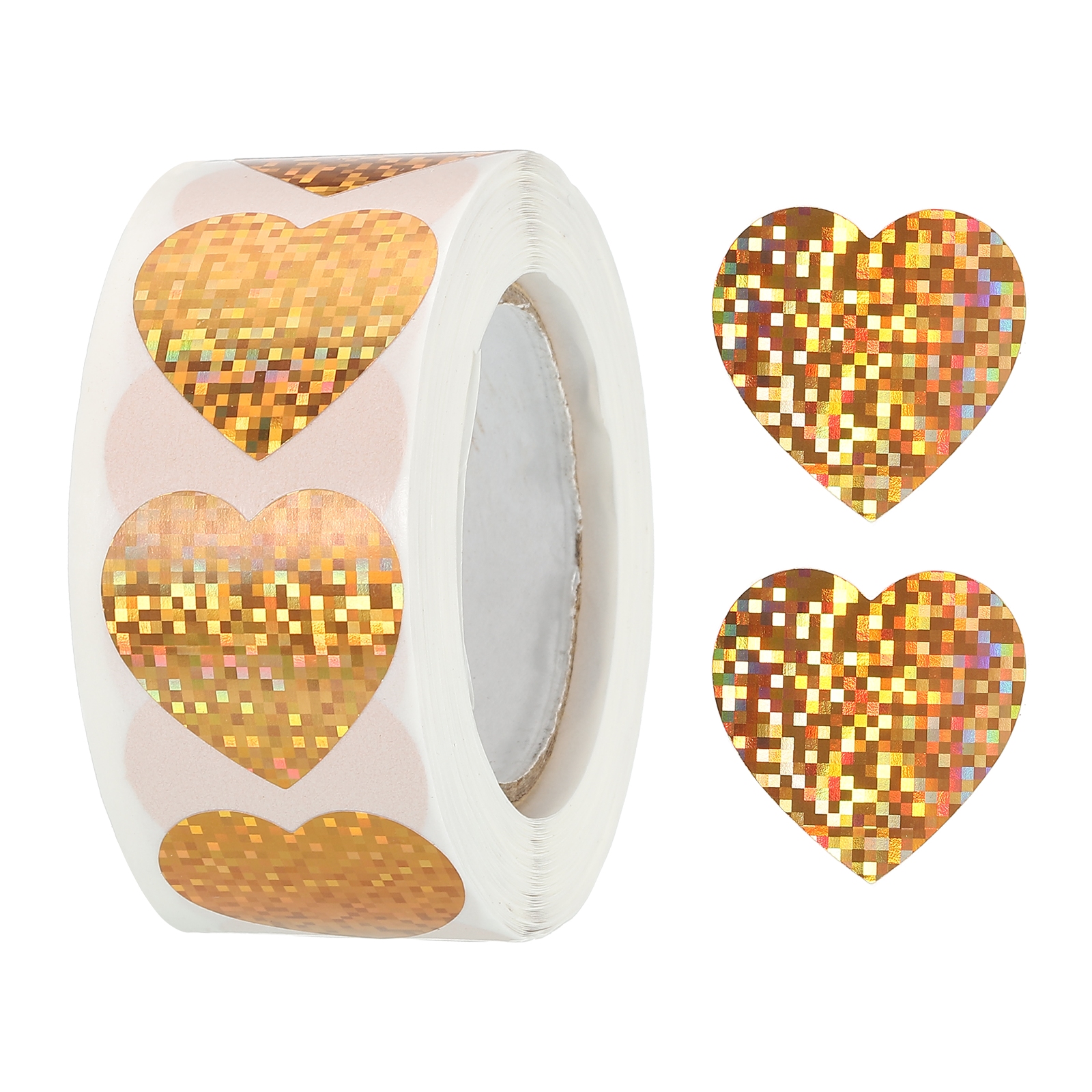Uxcell Heart Shaped Sticker 1 Inch Self Adhesive Love Sticker Label for ...