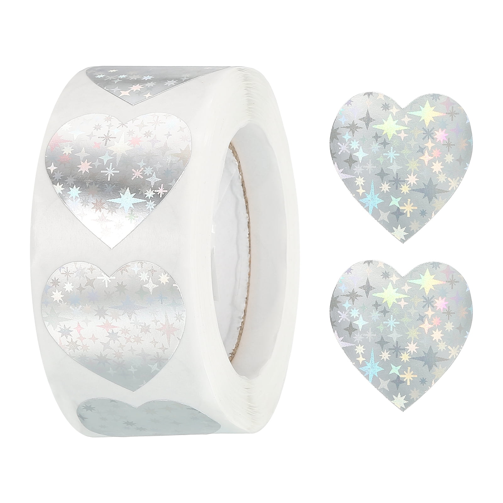 Uxcell Heart Shaped Sticker 1 Inch Self Adhesive Love Sticker Label for ...