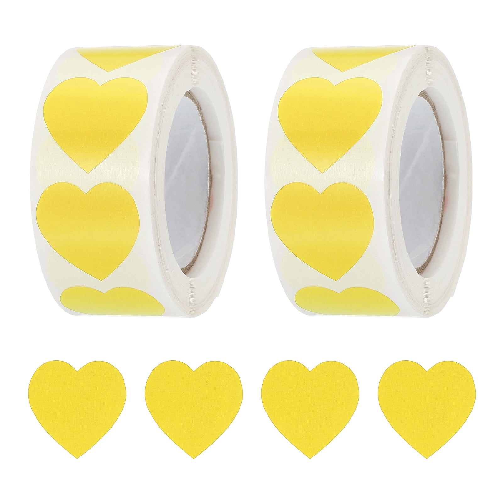 Uxcell Heart Shaped Sticker 1 Inch Self Adhesive Love Sticker Label for ...