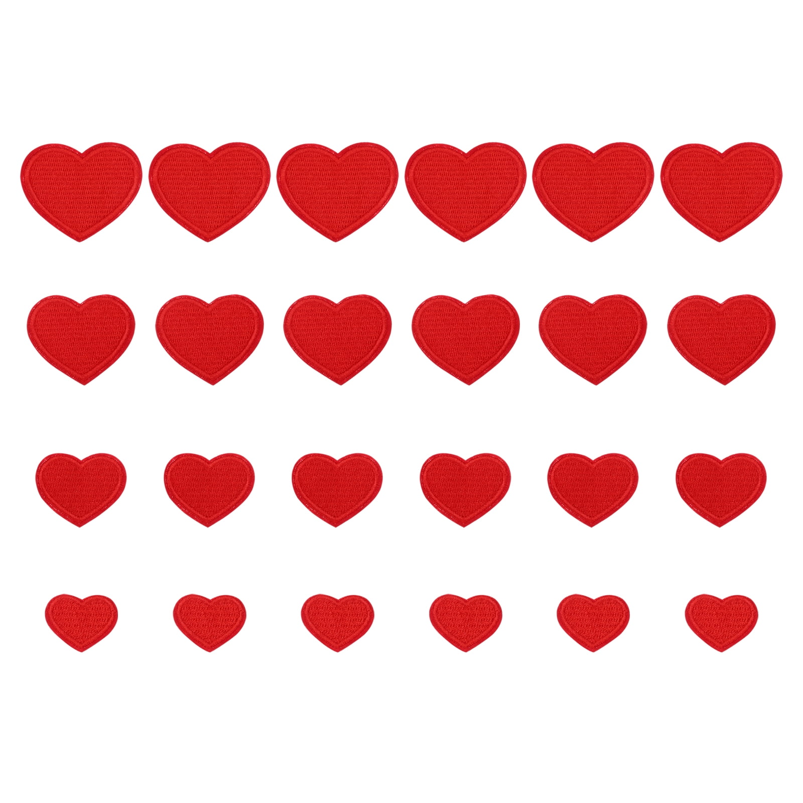 Uxcell Heart Solid Red Flag Patch Embroidered Patches Blank Iron on ...