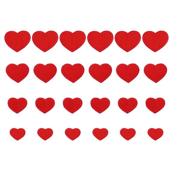 Uxcell Heart Solid Red Flag Patch Embroidered Patches Blank Iron on ...