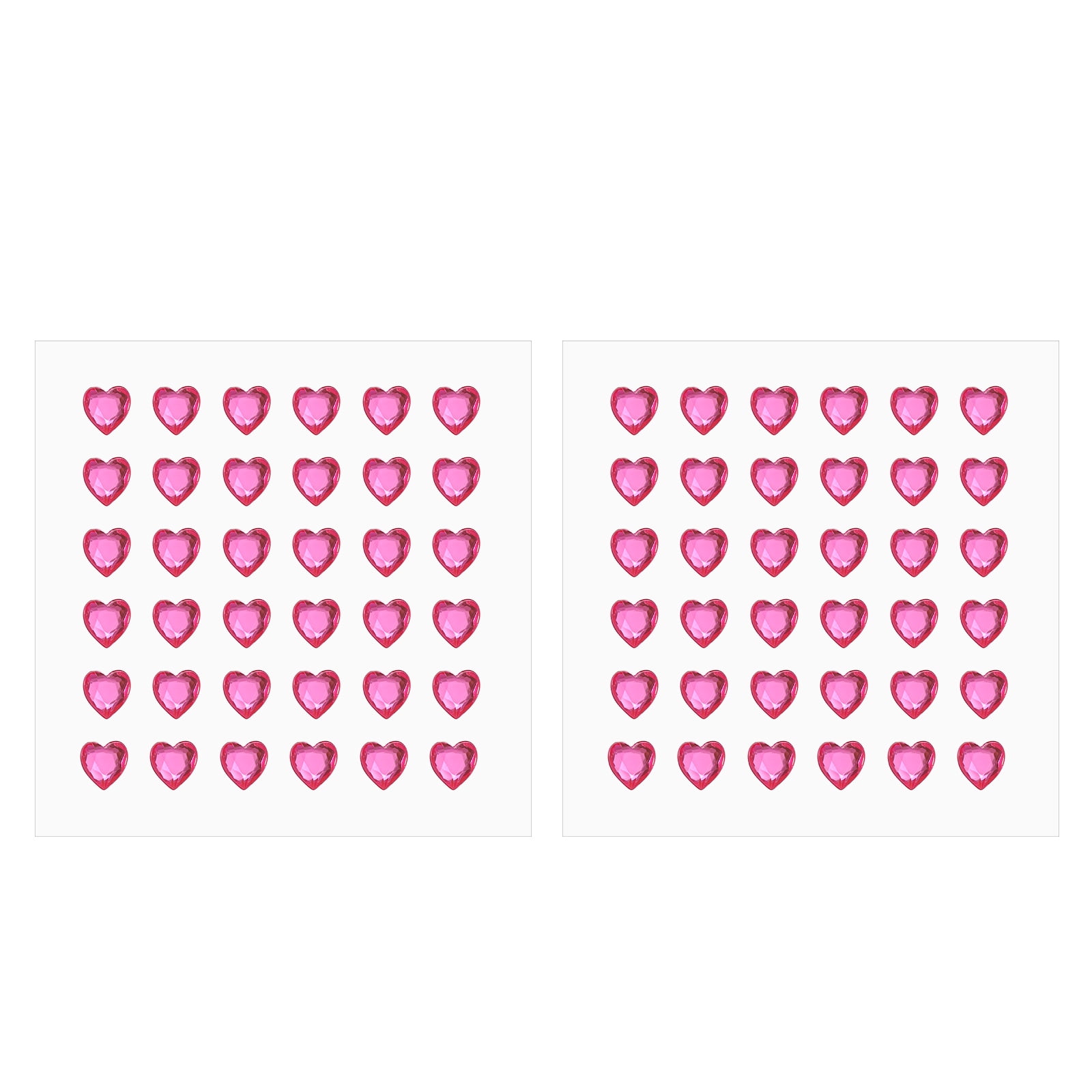 Uxcell Heart Stickers, Self Adhesive Acrylic Heart Rhinestones Jewel ...