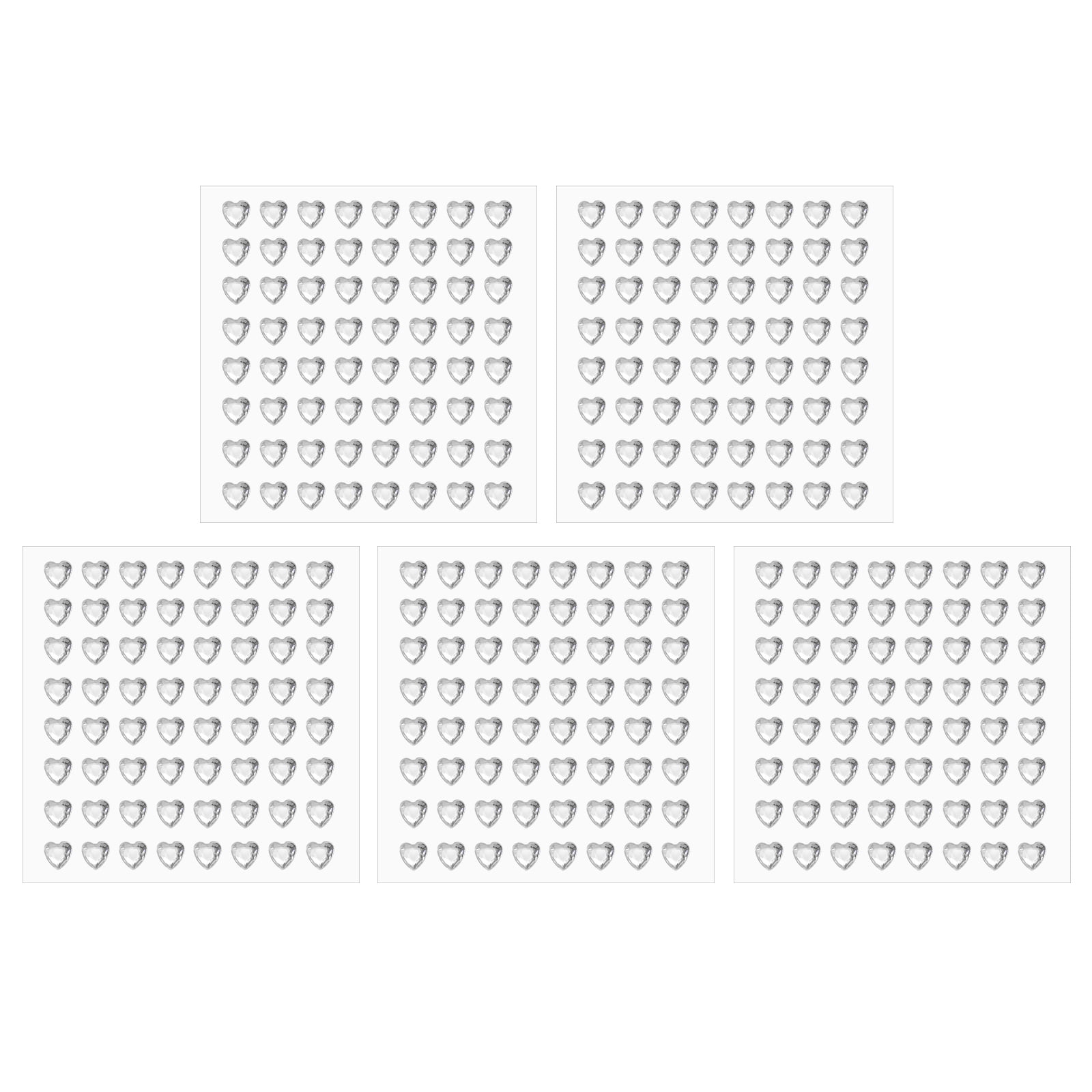 Uxcell Heart Stickers, Self Adhesive Acrylic Heart Rhinestones Jewel ...