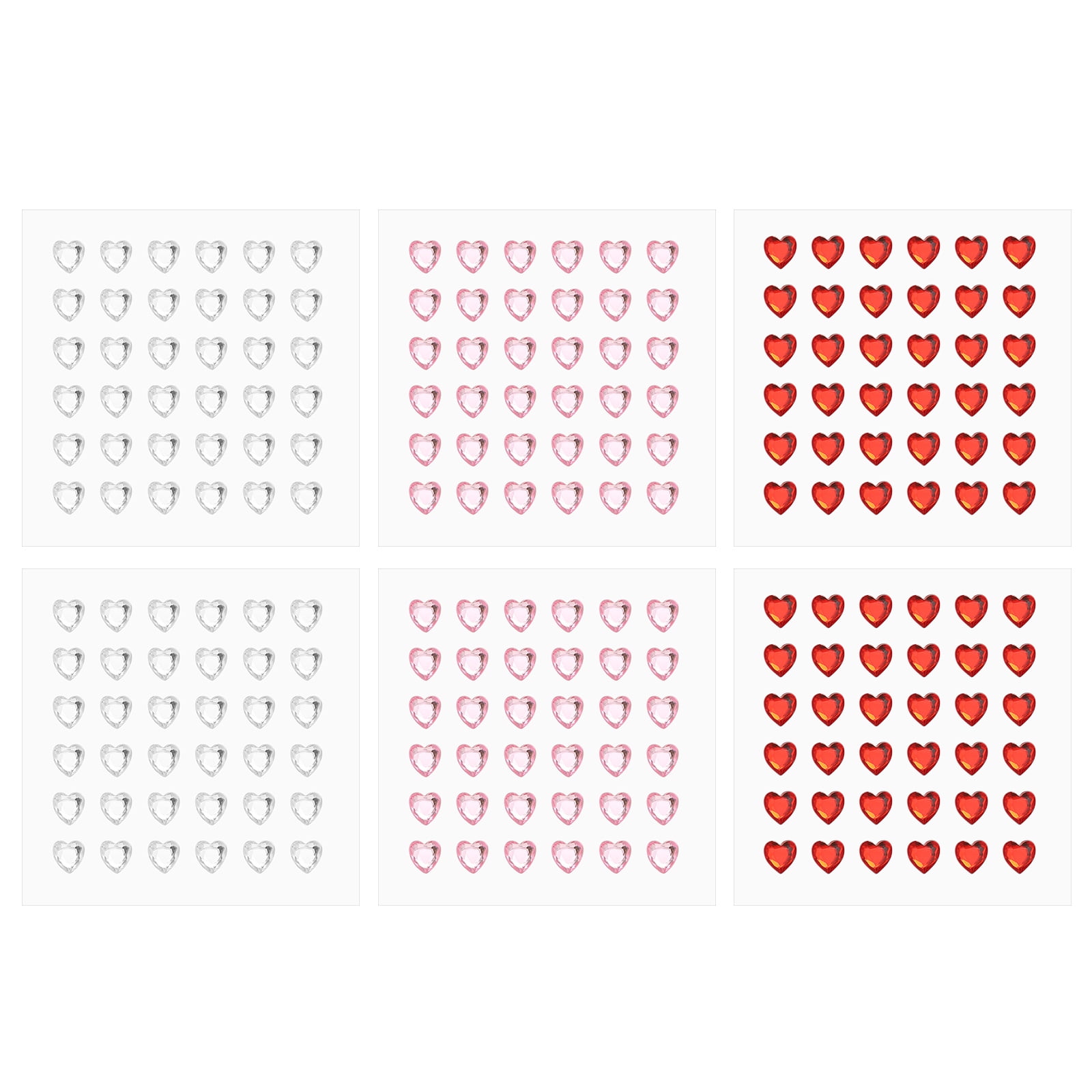 Uxcell Heart Stickers, Self Adhesive Acrylic Heart Rhinestones for ...