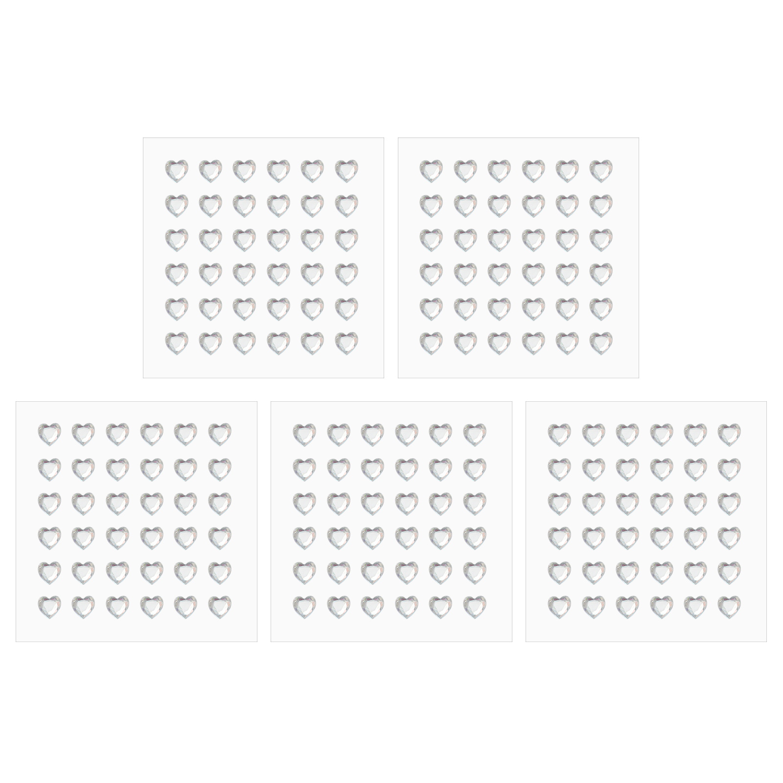 Uxcell Heart Stickers, Self Adhesive Acrylic Hearts Rhinestones Jewel ...