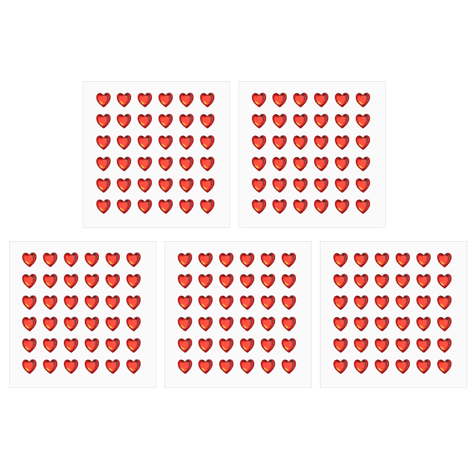 Uxcell Heart Stickers, Self Adhesive Acrylic Hearts Rhinestones Jewel ...