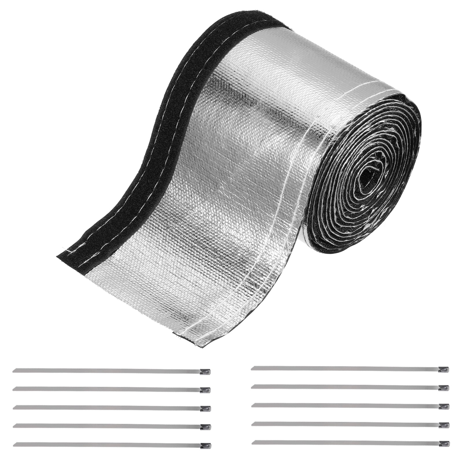 Uxcell Heat Shroud Sleeve Aluminized Silver Sleeving 3/5 Inch ID x 10FT ...