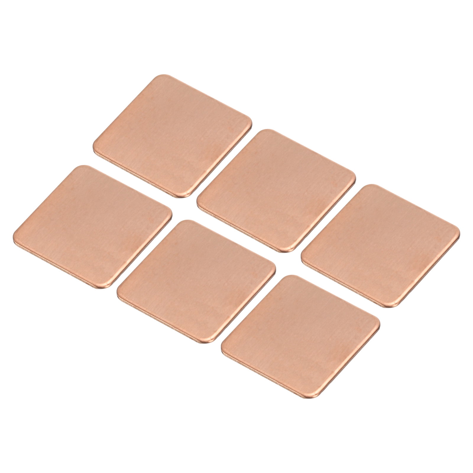 Uxcell Heatsink Copper Pad Shim 15mm x 15mm x 0.6mm Thermal Conductive ...