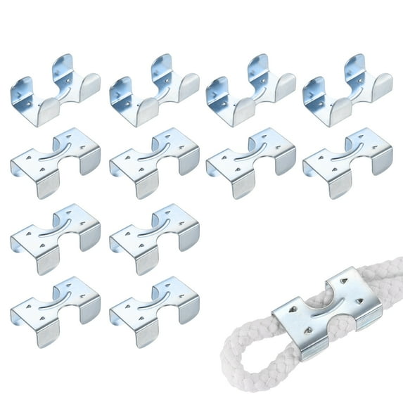 Uxcell Heavy Duty Double Rope Loop Clamp, (12 Pcs), Carbon Steel Loop ...