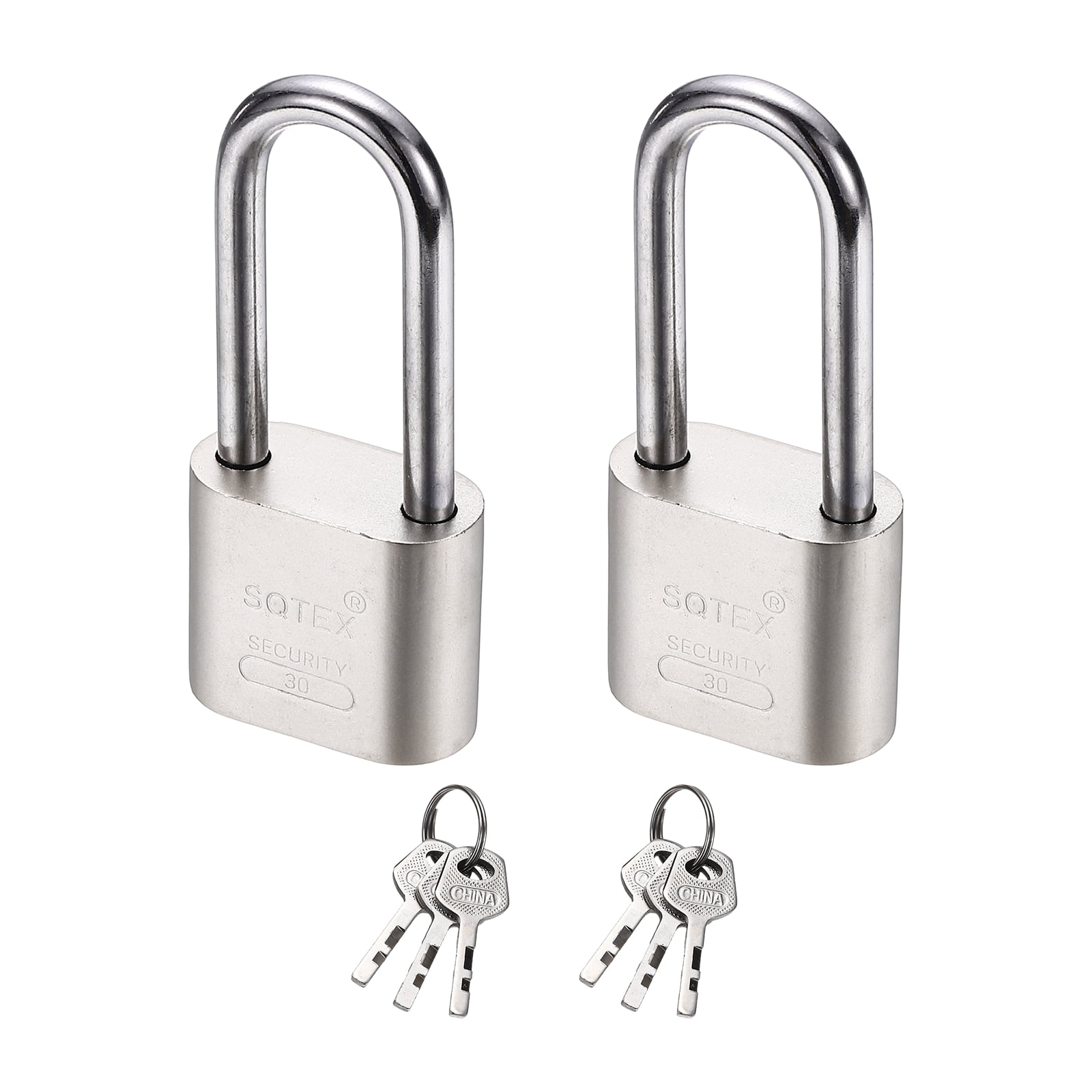 Uxcell Heavy Duty Lock, (W: 1-3/16inch / 30mm, Silver)(2Pcs), Alloy ...