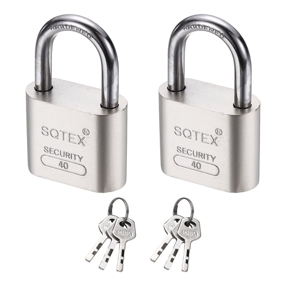 Uxcell Heavy Duty Lock, (W: 1-9/16inch / 40mm, Silver)(2Pcs), Alloy ...