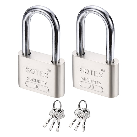 Uxcell Heavy Duty Lock, (W: 2-3/8inch / 60mm, Silver)(2Pcs), Alloy ...