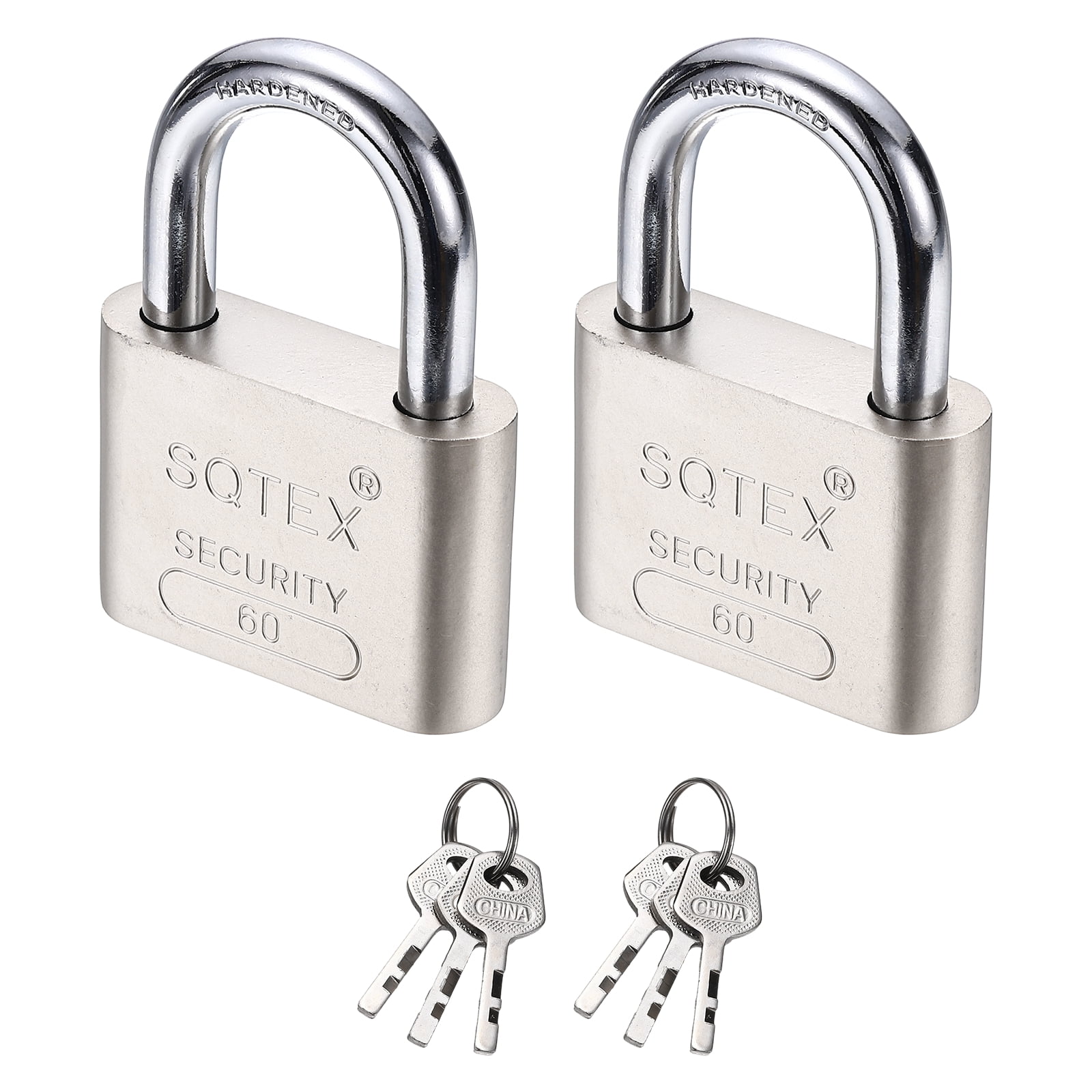 Uxcell Heavy Duty Lock, (W: 2-3/8inch / 60mm, Silver)(2Pcs), Alloy ...