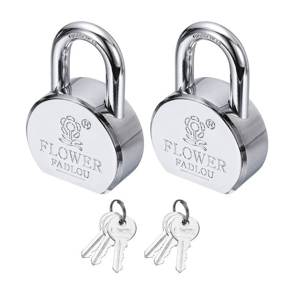 Uxcell Heavy Duty Lock, (W: 2-5/16inch / 65mm, Silver)(2Pcs), Alloy ...